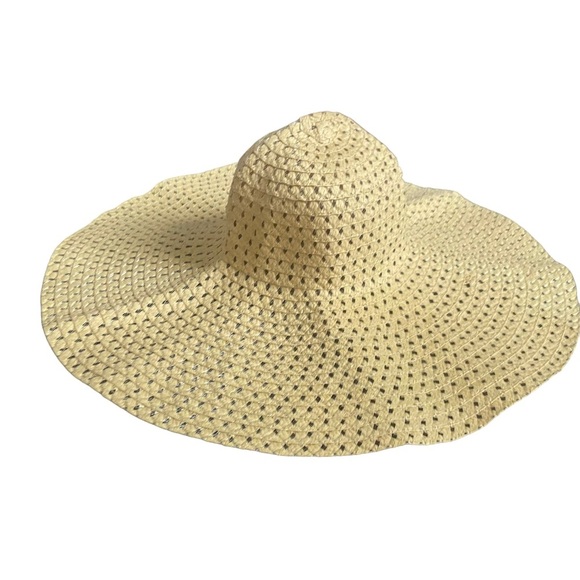Accessories | Large Beige Floppy Summer Trendy Sun Protection Whicker ...